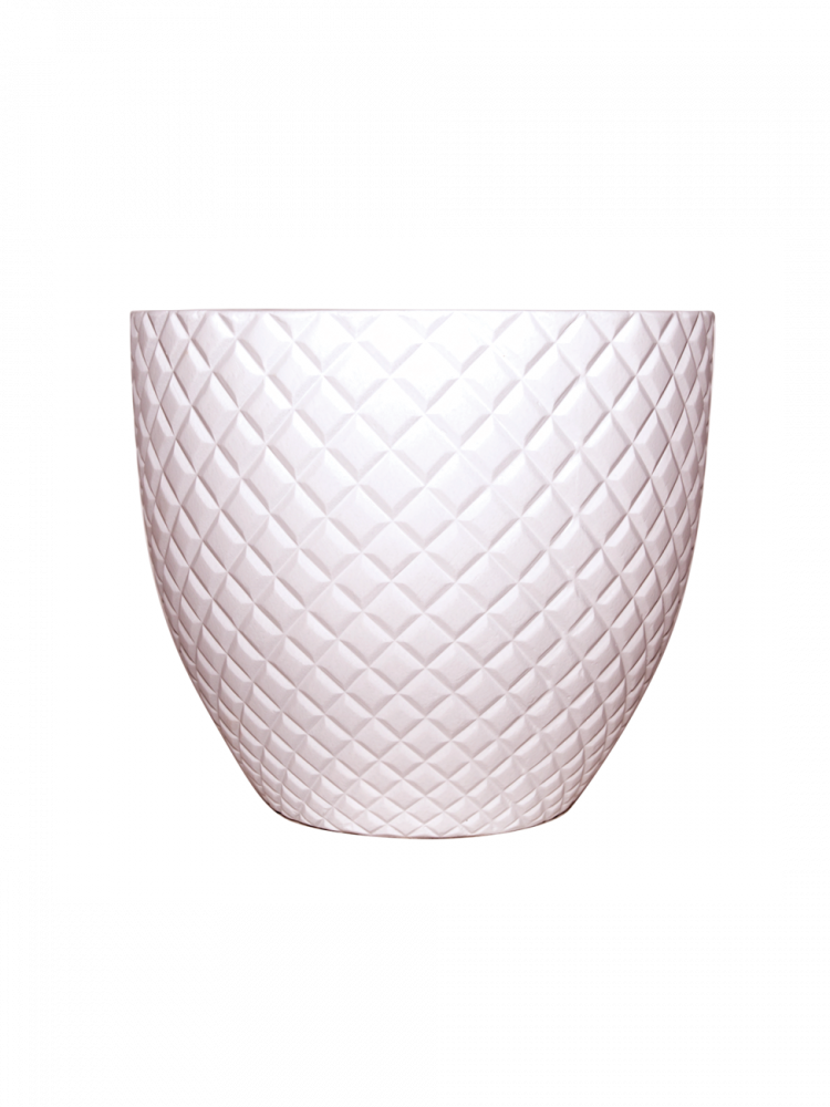 Diamond Pot White - Sticks and Stones Outdoor