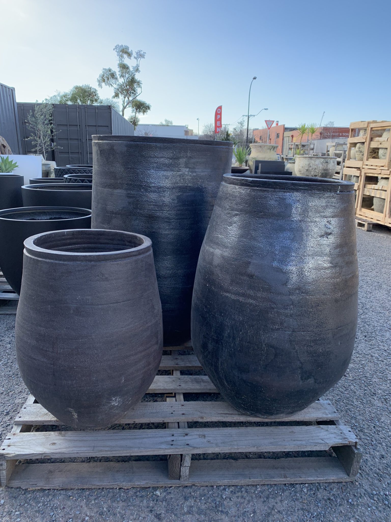Limestone Pot Collection - Sticks and Stones Outdoor